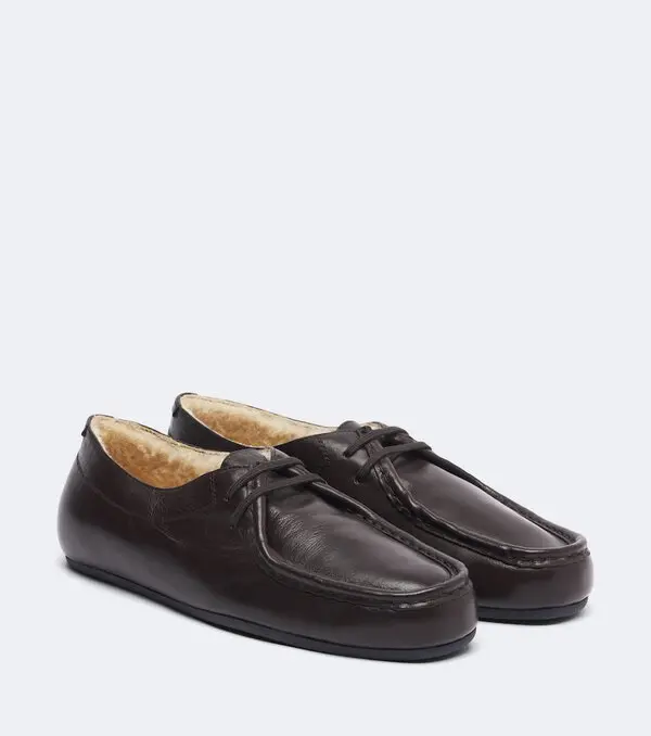 JIL SANDER Hood Leather Lace-up Shoes