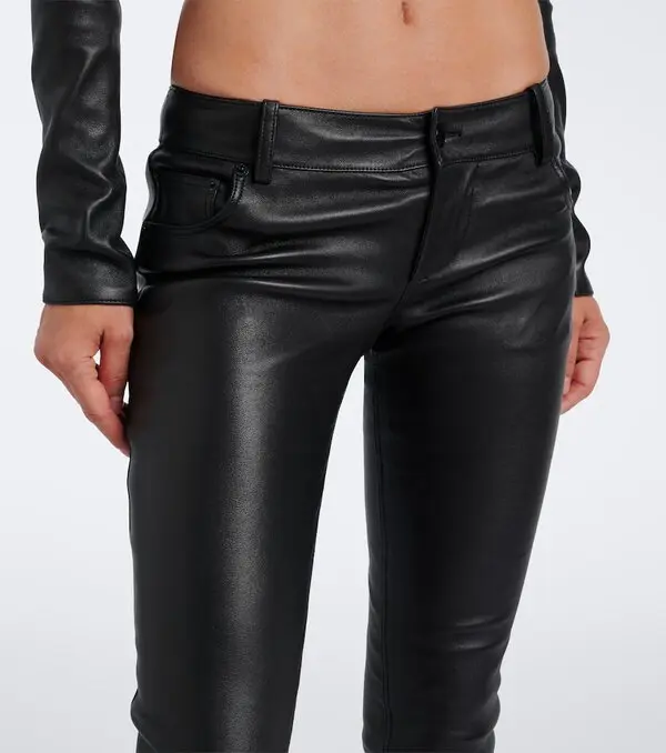 Gucci Leather Slim Pants