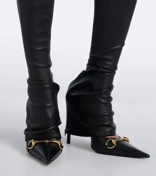 Gucci Leather Slim Pants
