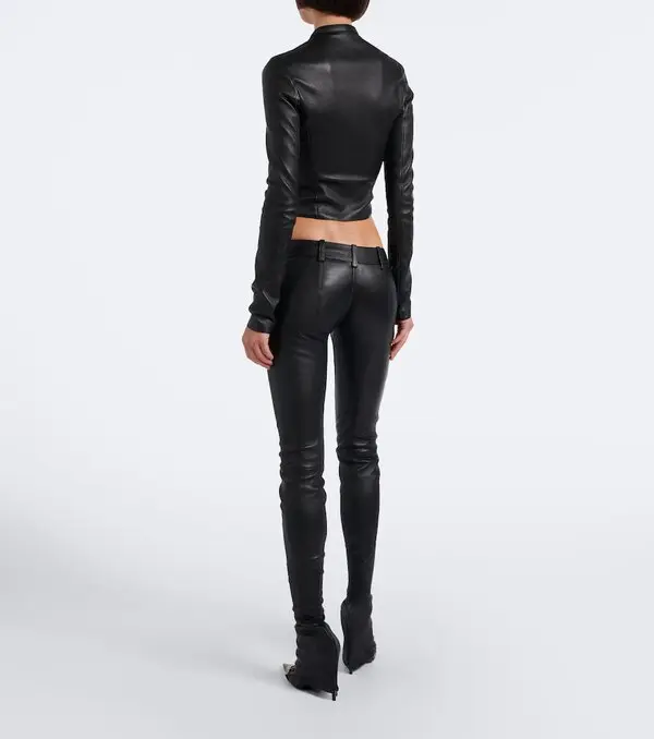 Gucci Leather Slim Pants