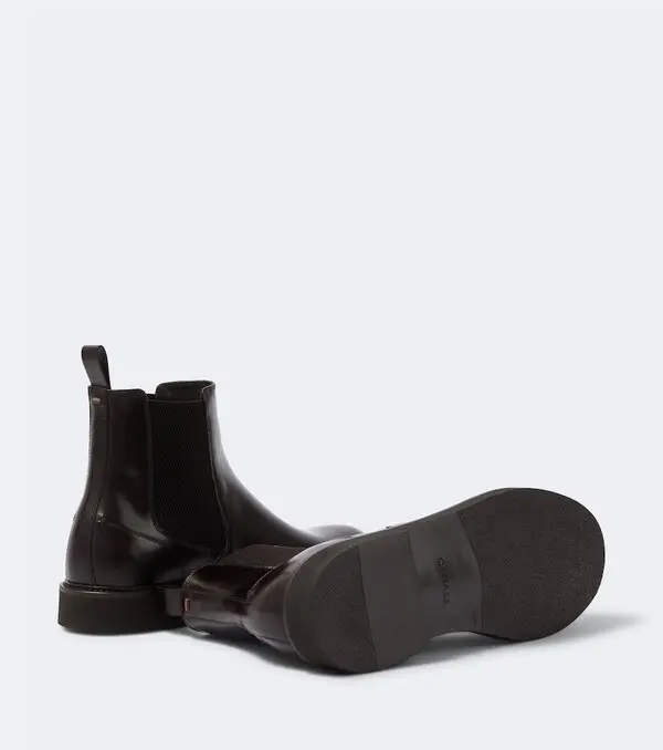 Canali Leather Chelsea Boots