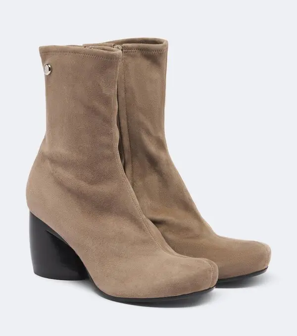 Loewe Oval Suede Ankle Boots