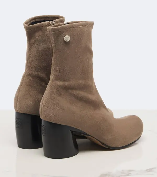 Loewe Oval Suede Ankle Boots
