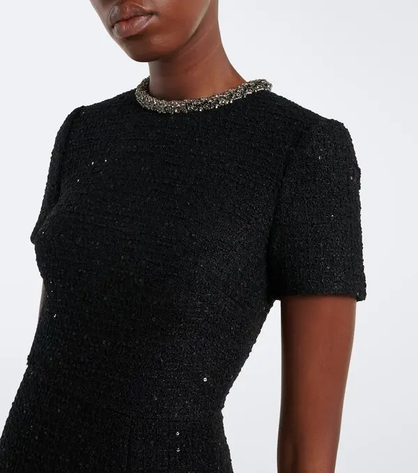 Roland Mouret Embellished Bouclé Cocktail Dress
