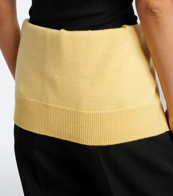 Loewe Paneled Wool Wide-leg Pants