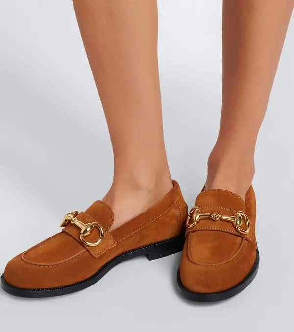 Gucci Horsebit Suede Loafers