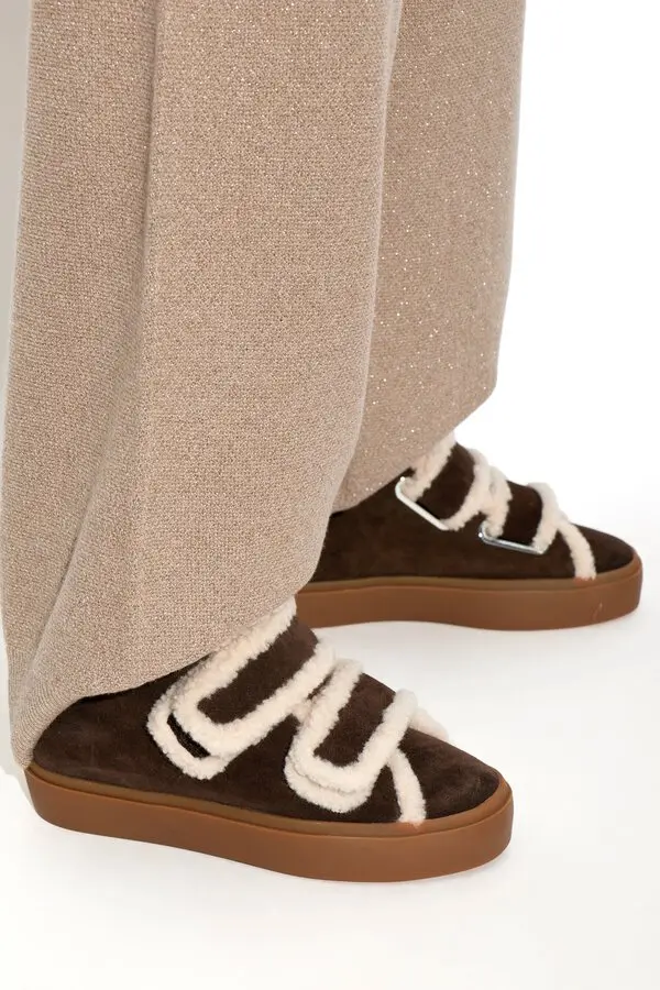 Inuikii Shearling Velcro Wedge” Wedge Shoes