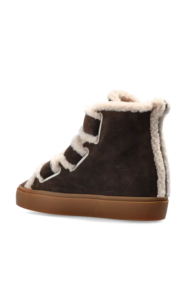 Inuikii Shearling Velcro Wedge” Wedge Shoes