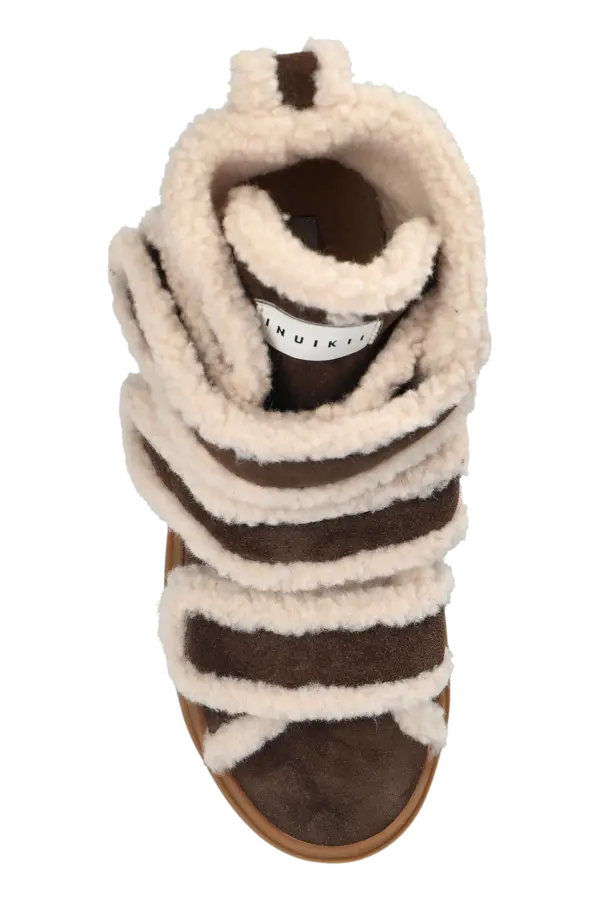 Inuikii Shearling Velcro Wedge” Wedge Shoes