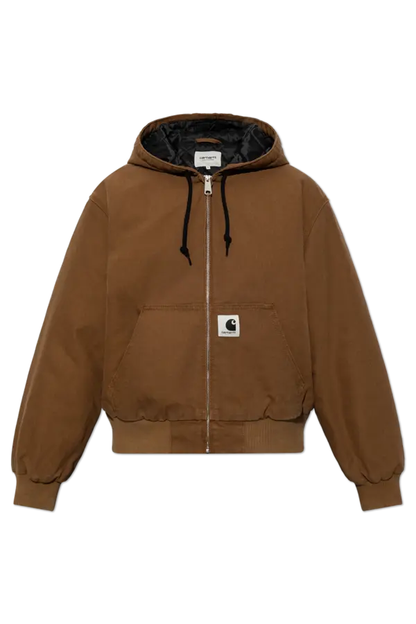 Carhartt Work In Progress Jacket With Logo - Brown