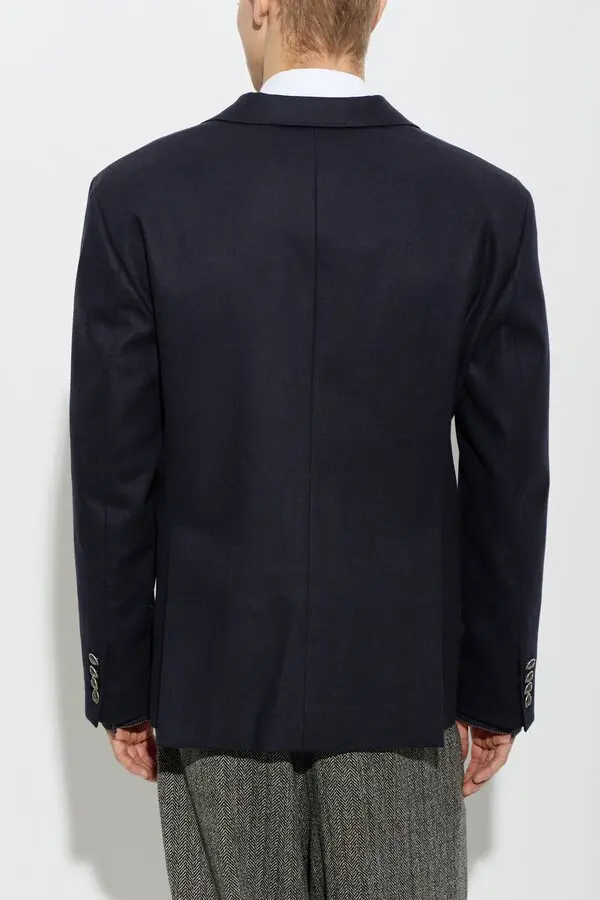Dsquared2 Wool Blazer With Embroidered Logo