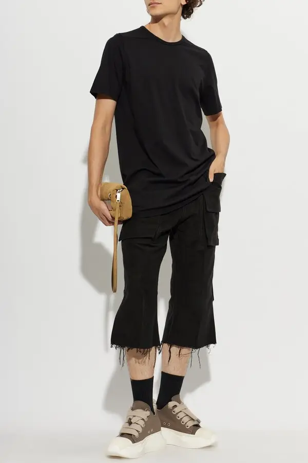 Rick Owens Shorts With Raw Hem