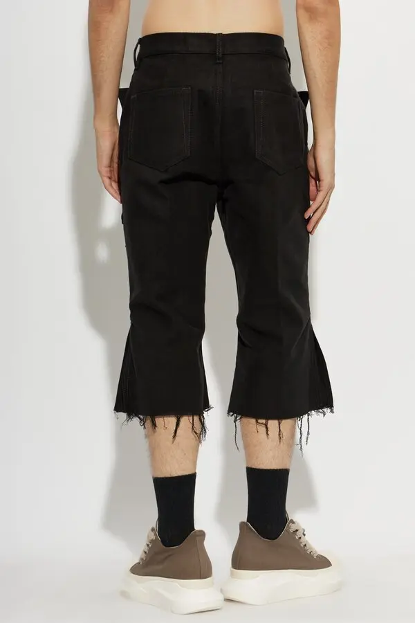 Rick Owens Shorts With Raw Hem