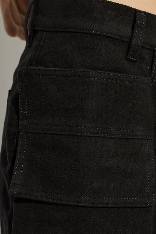 Rick Owens Shorts With Raw Hem
