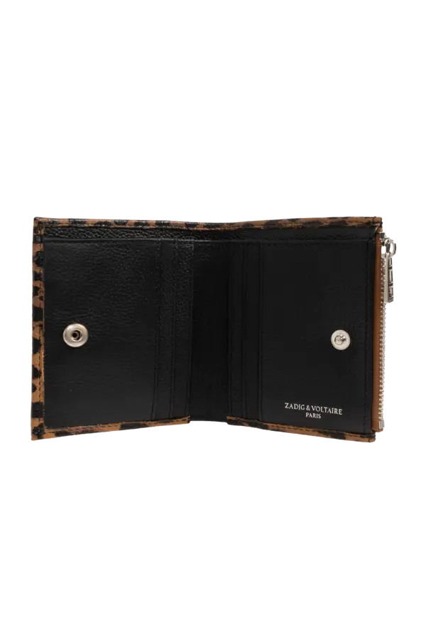 Zadig&Voltaire Leather Wallet With Logo Appliqu
