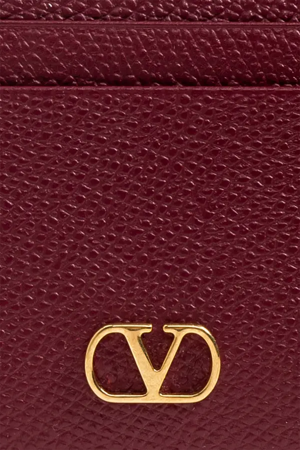 Valentino Garavani Leather Card Holder With Logo