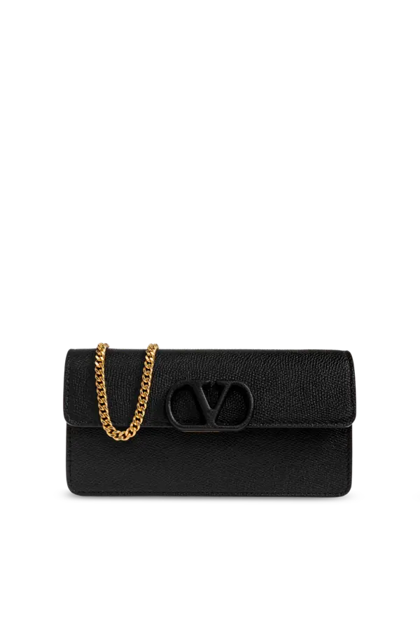Valentino Garavani Leather Wallet With Chain