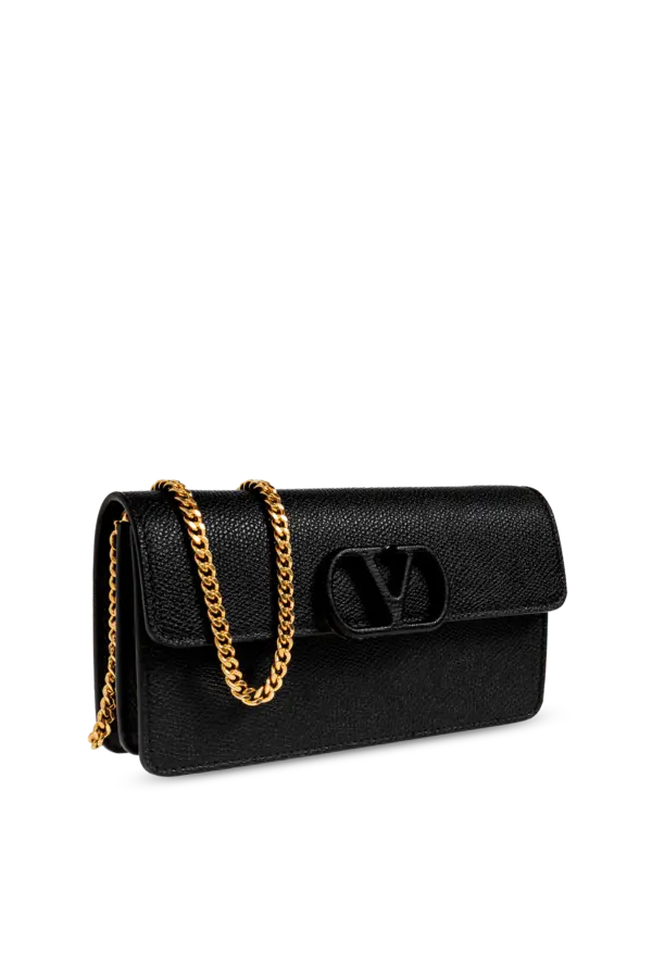 Valentino Garavani Leather Wallet With Chain