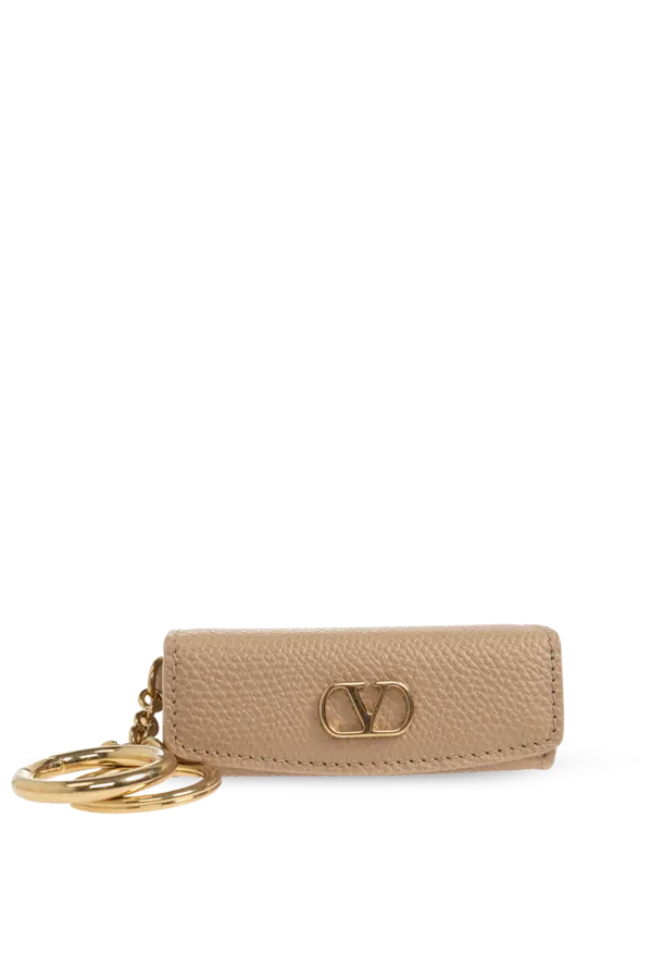 Valentino Garavani Leather Lipstick Case - Beige