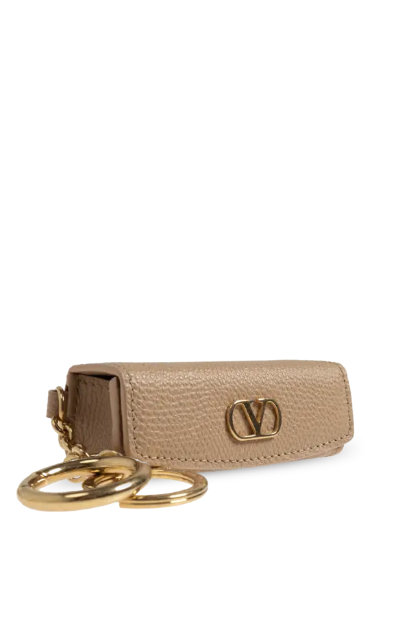 Valentino Garavani Leather Lipstick Case - Beige