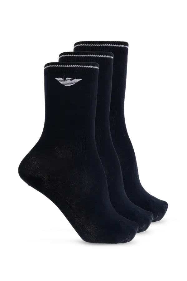 Emporio Armani Three-pack Of Socks With Logo