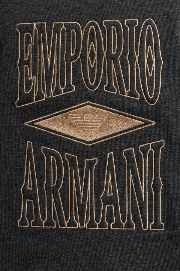 Emporio Armani T-shirt With Embroidered Logo - Grey
