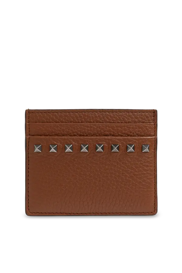 Valentino Garavani Leather Cardholder With Studs