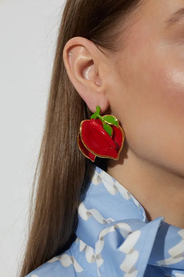 Moschino Brass Earrings
