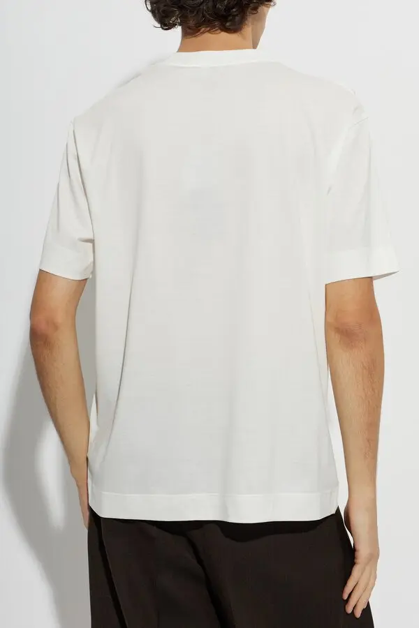 Emporio Armani T-shirt With A Velvet-finish Logo
