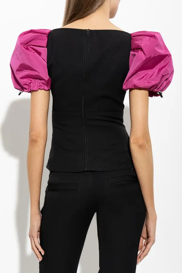 Dsquared2 Wool Top With Puffed Sleeves