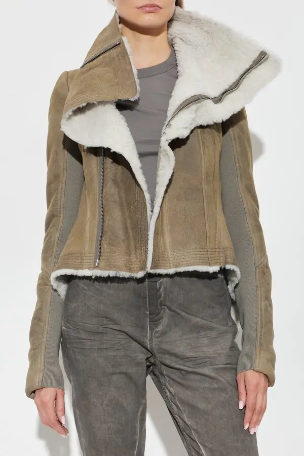Rick Owens Suede Shearling Coat