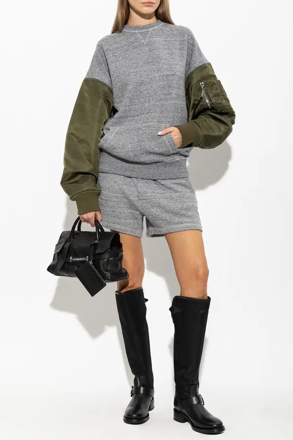 Dsquared2 Sweatshirt Made From Combined Fabrics