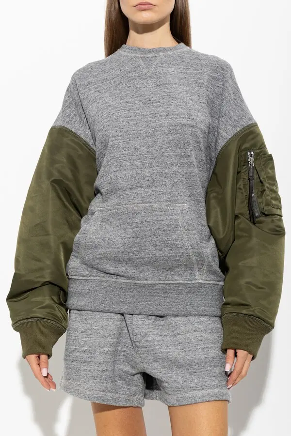 Dsquared2 Sweatshirt Made From Combined Fabrics