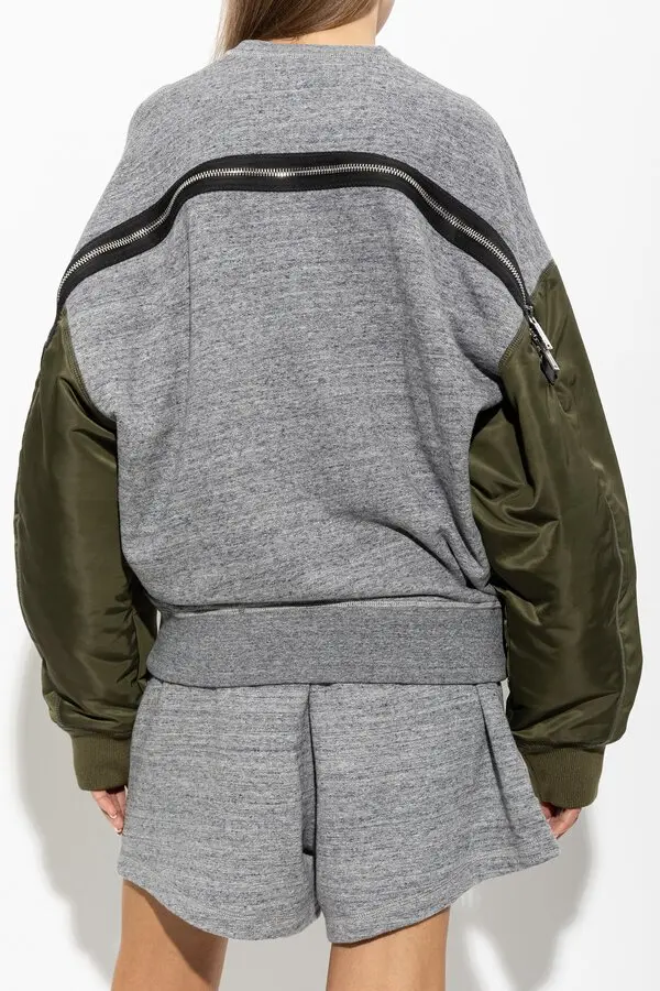 Dsquared2 Sweatshirt Made From Combined Fabrics