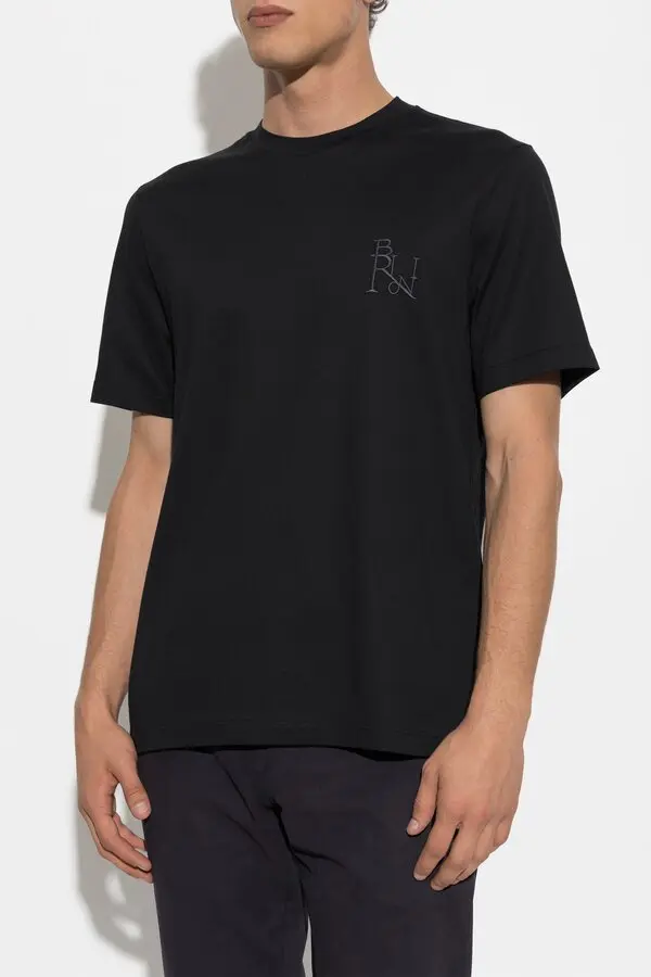 Brioni T-shirt With Embroidered Logo