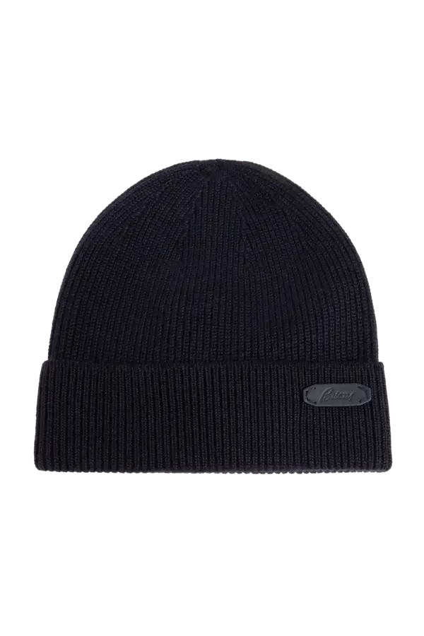 Brioni Wool Beanie With Patch