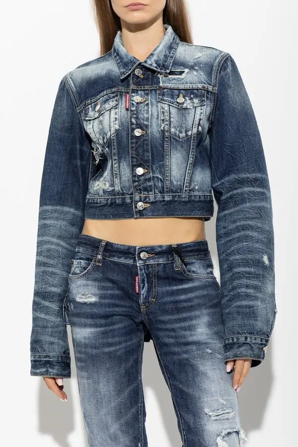 Dsquared2 Denim Jacket With Vintage Effect