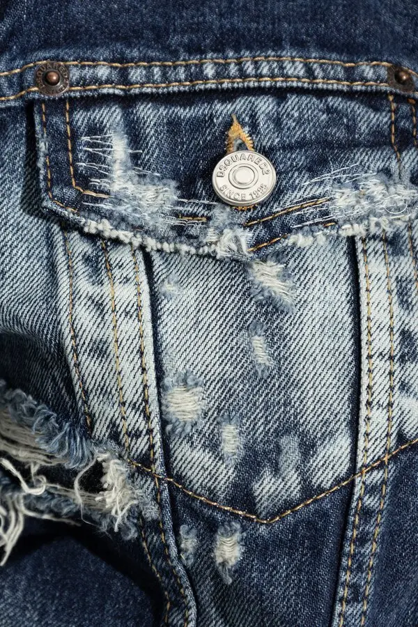 Dsquared2 Denim Jacket With Vintage Effect