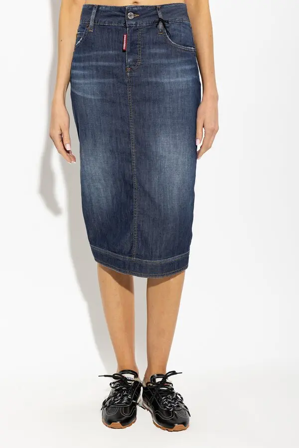 Dsquared2 Denim Skirt With Pockets