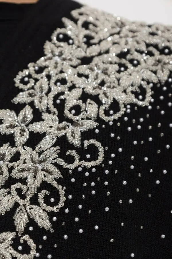 Amiri Cardigan With Shimmering Appliqués
