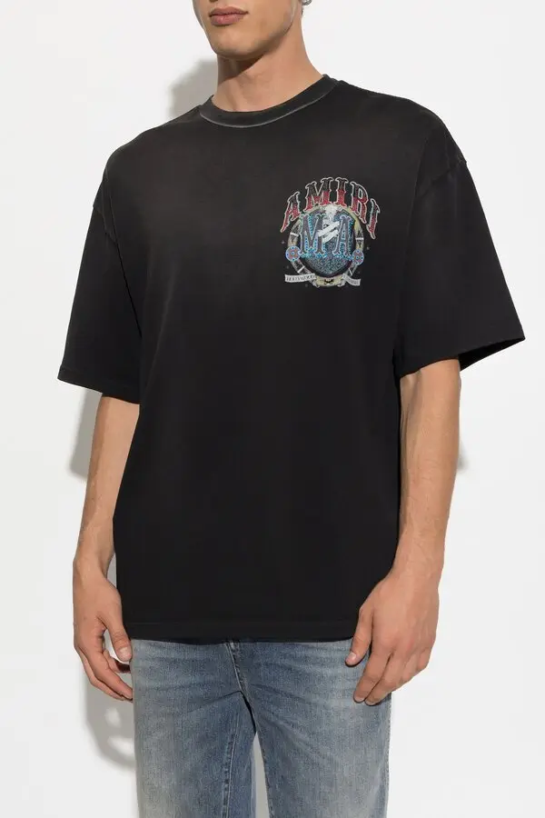 Amiri T-shirt With Print And Shimmering Crystals