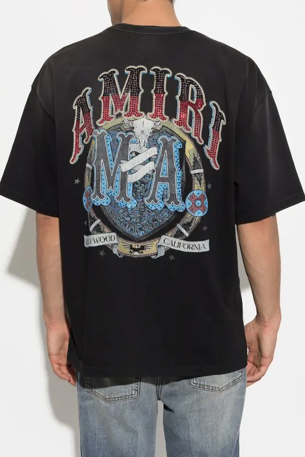 Amiri T-shirt With Print And Shimmering Crystals