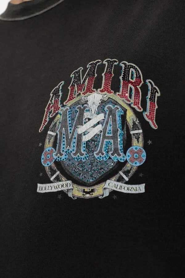 Amiri T-shirt With Print And Shimmering Crystals