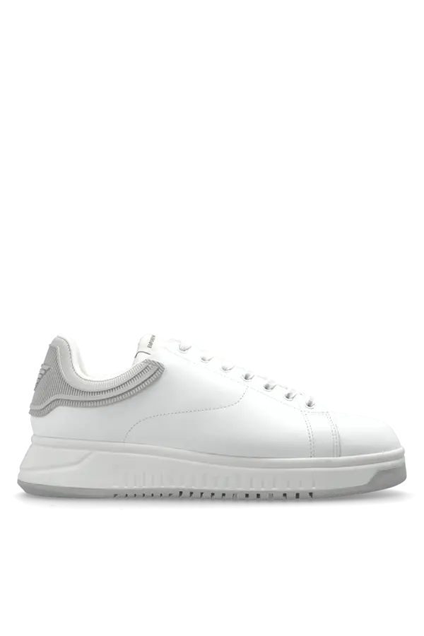 Emporio Armani Leather Logo Sports Shoes - White