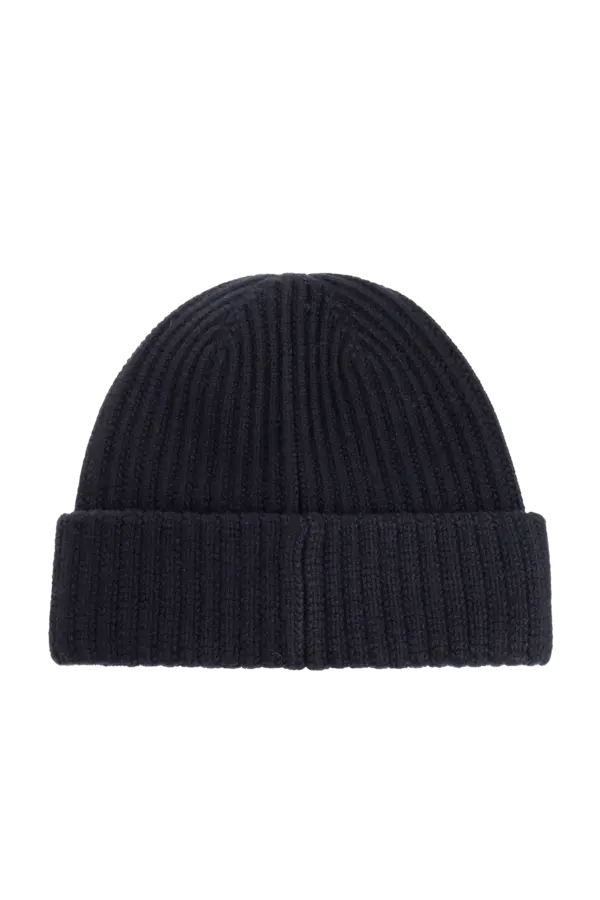 Emporio Armani Wool Beanie With Embroidered Logo