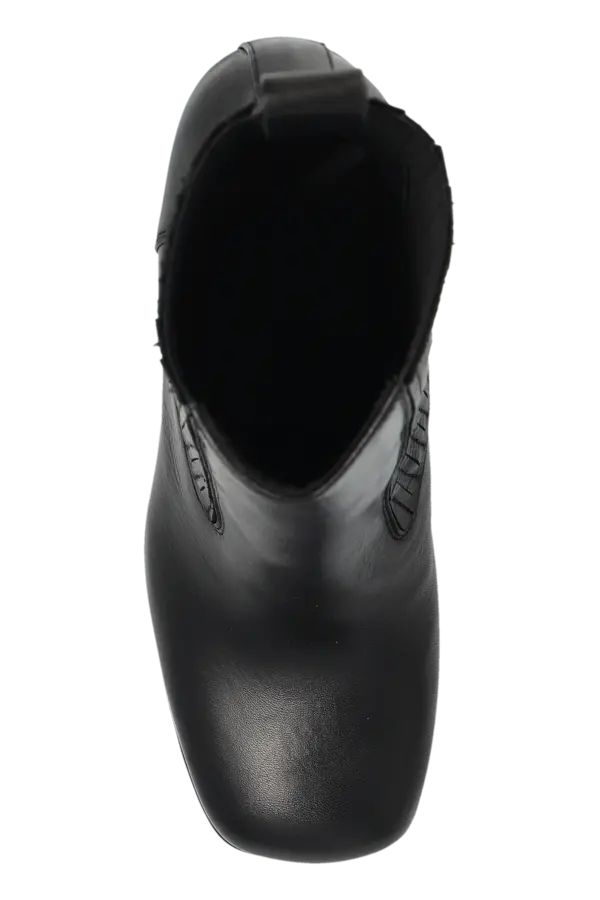 Rick Owens Beatle Kiss 11’ Leather Platform Ankle Boots