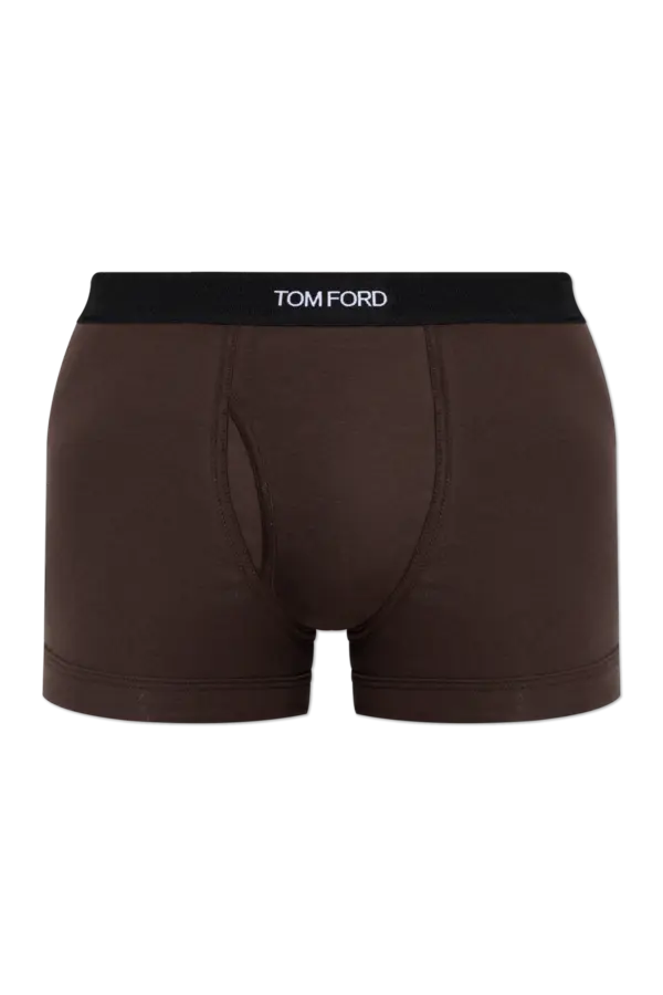TOM FORD Boxers With Logo - Brown