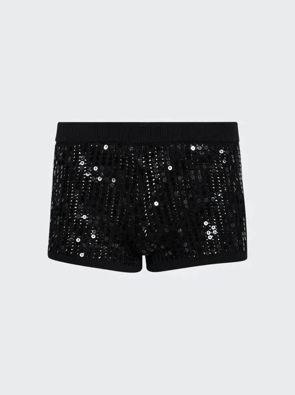 David Koma Sequin Knit Shorts