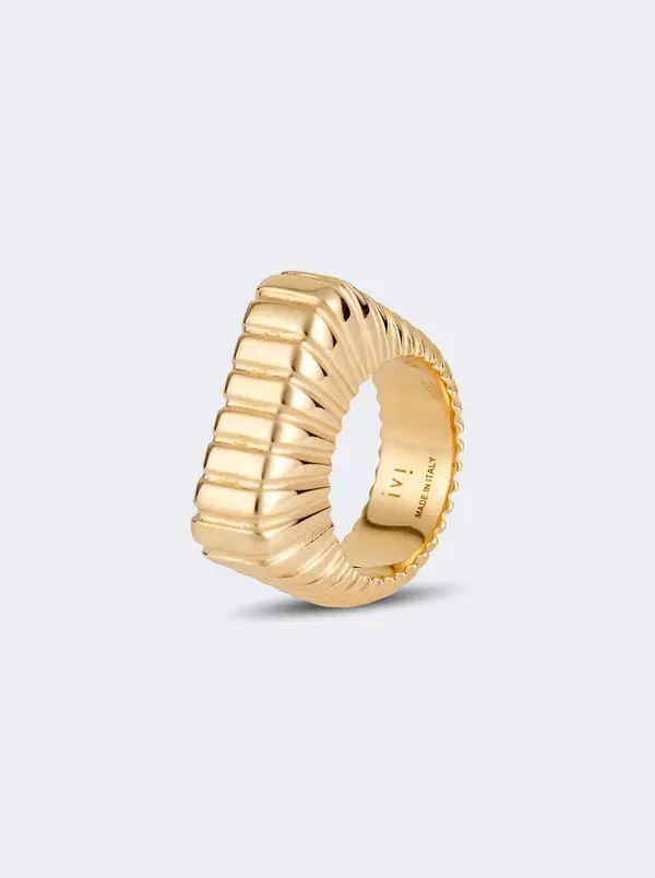 IVI Gaia Signet Ring Gold