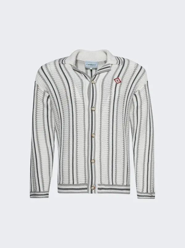 Casablanca Crochet Textured Shirt And White
